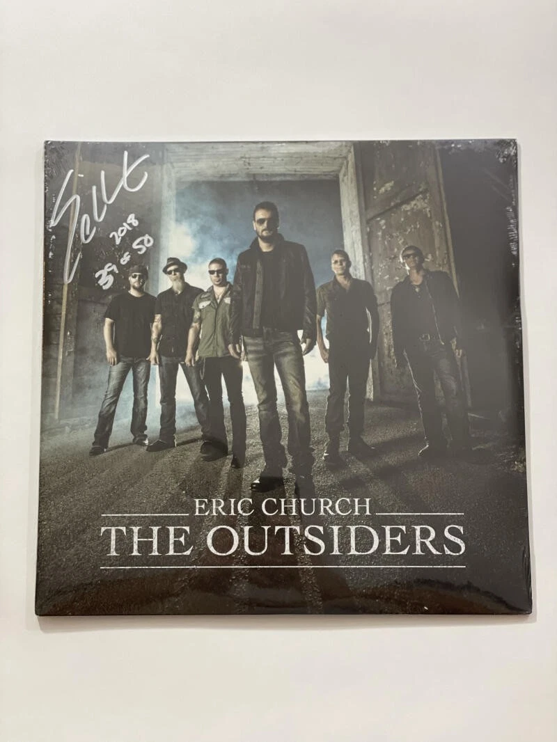 ERIC CHURCH SIGNED AUTOGRAPH ALBUM VINYL RECORD - THE OUTSIDERS LE #39/ ...