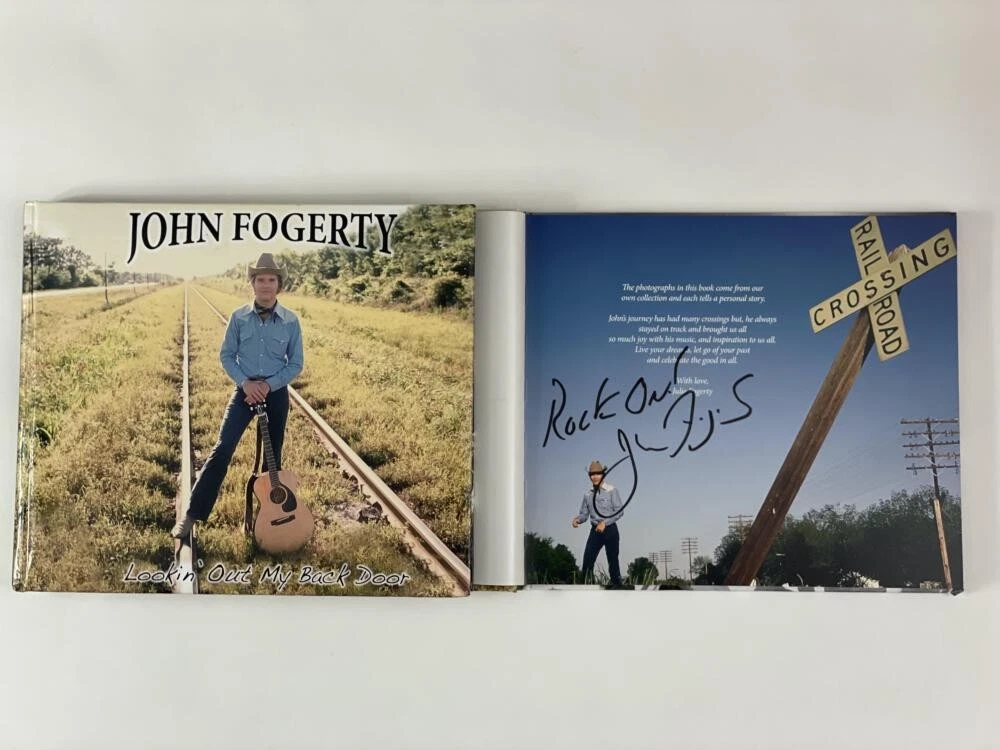 JOHN FOGERTY AUTOGRAPH LOOKIN OUT MY BACK DOOR BOOK CREEDENCE ...