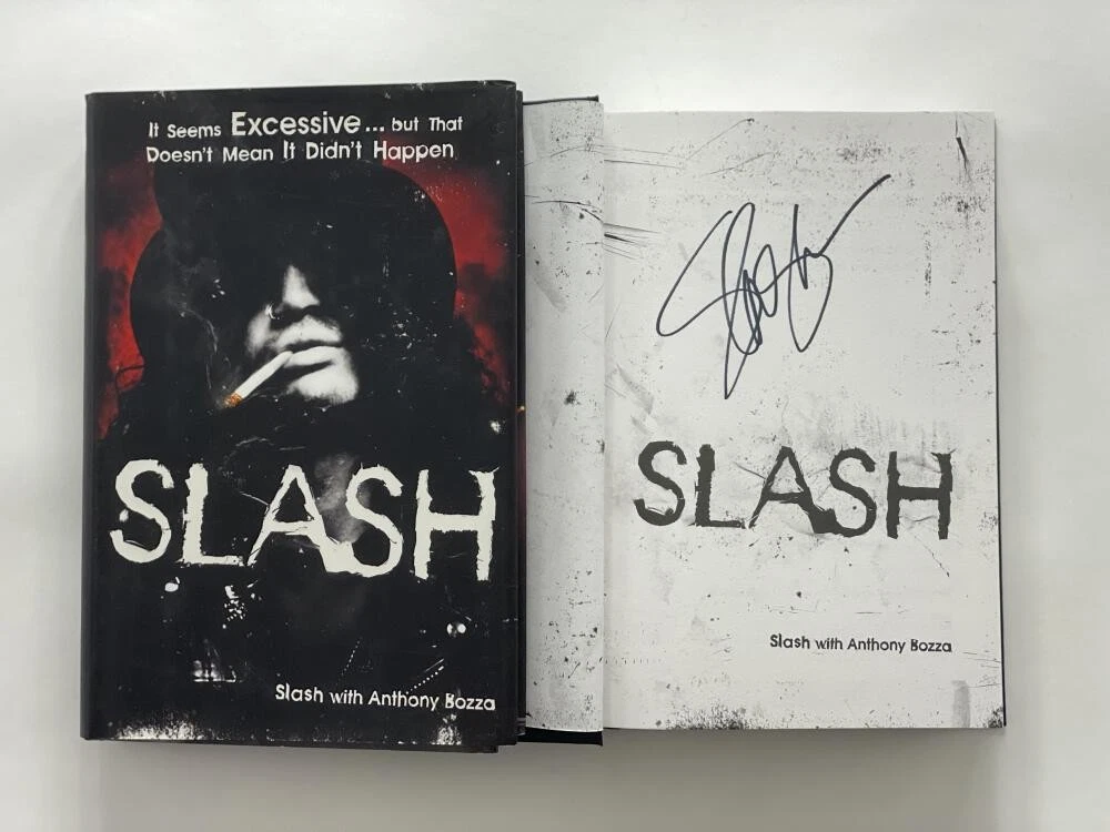 SLASH SIGNED AUTOGRAPH BOOK - GUNS N ROSES GUITAR GOD APPETITIE FOR ...