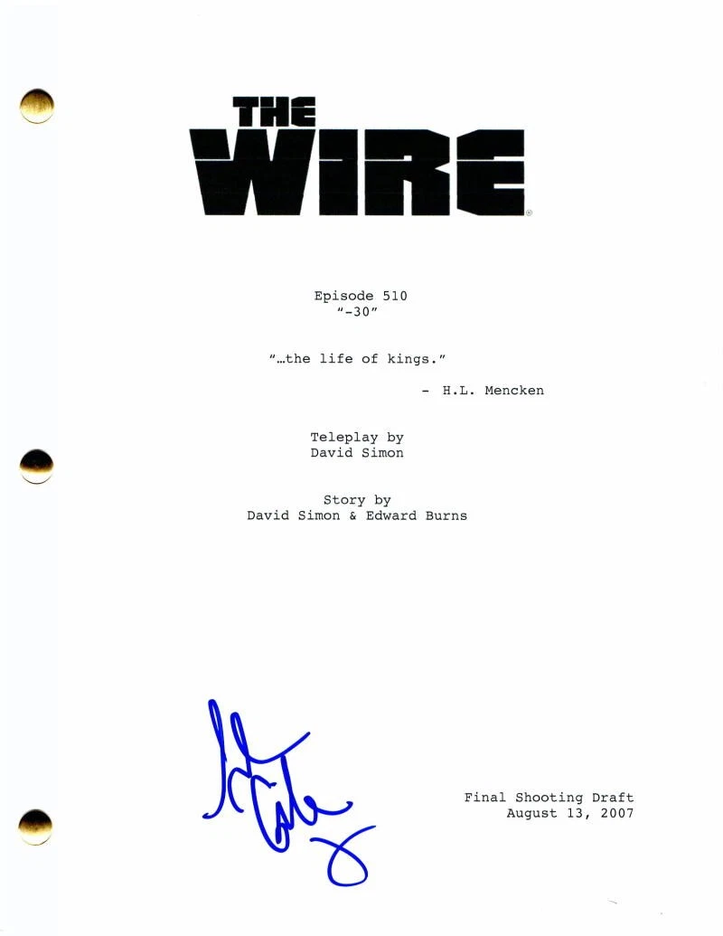 AIDAN GILLEN SIGNED AUTOGRAPH THE WIRE FULL EPISODE SCRIPT - TOMMY ...