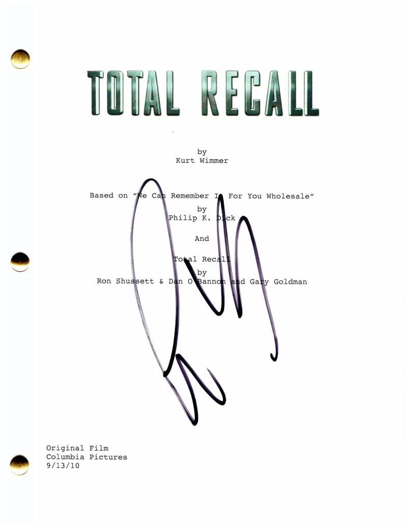 COLIN FARRELL SIGNED AUTOGRAPH TOTAL RECALL FULL MOVIE SCRIPT - KATE ...