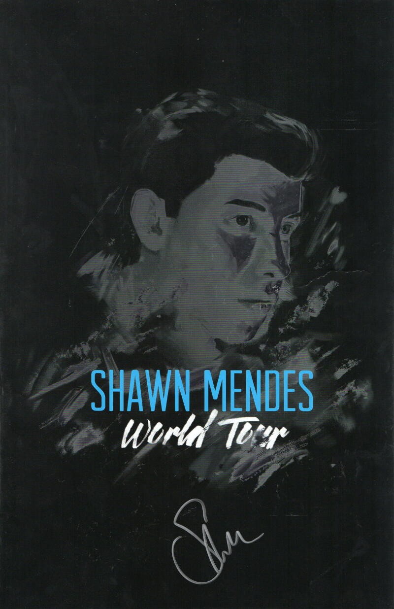 SHAWN MENDES SIGNED AUTOGRAPH WORLD TOUR CONCERT POSTER - WONDER ...