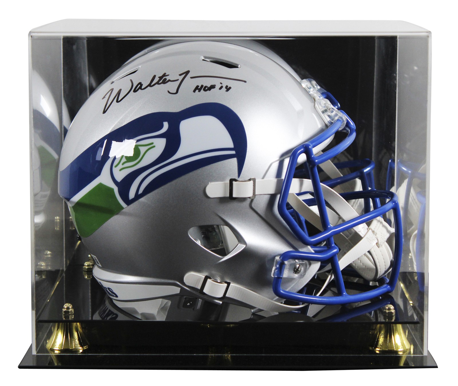 Seahawks Walter Jones "HOF" Signed 1983-01 TB F/S Speed Rep Helmet W ...