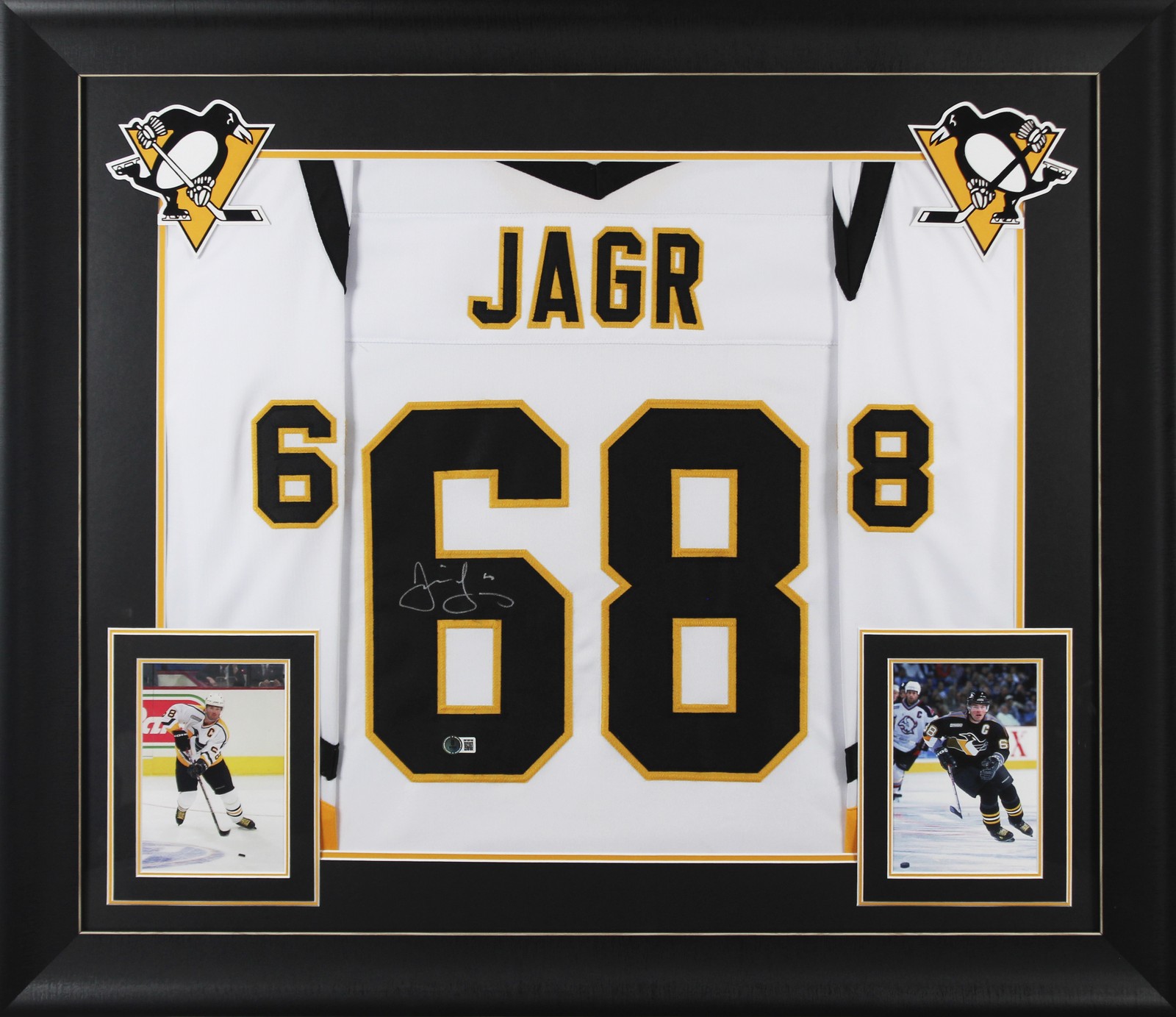 Jaromir Jagr Authentic Signed White Pro Style Framed Jersey BAS ...