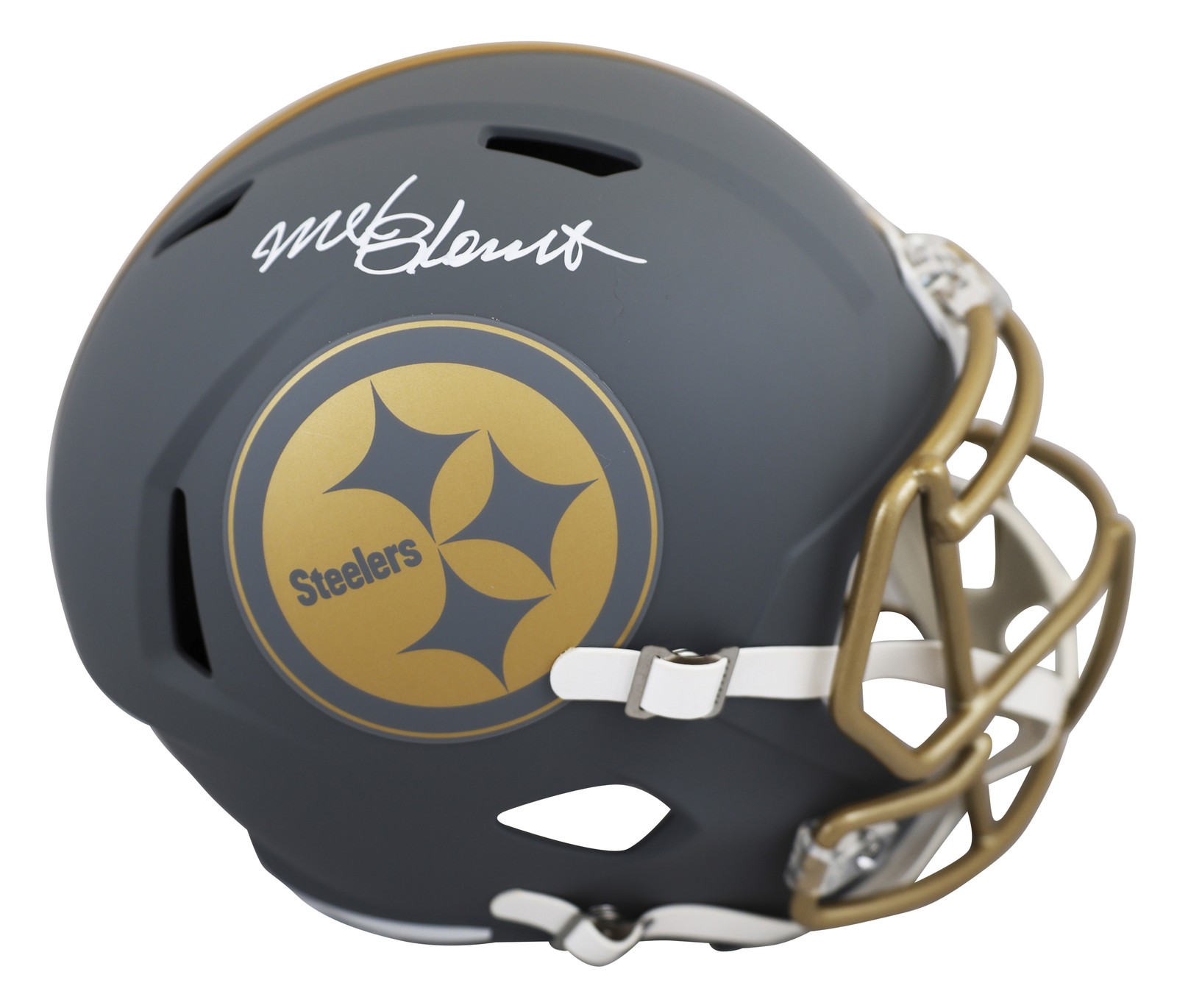 Steelers Mel Blount Signed Slate Full Size Speed Rep Helmet BAS ...