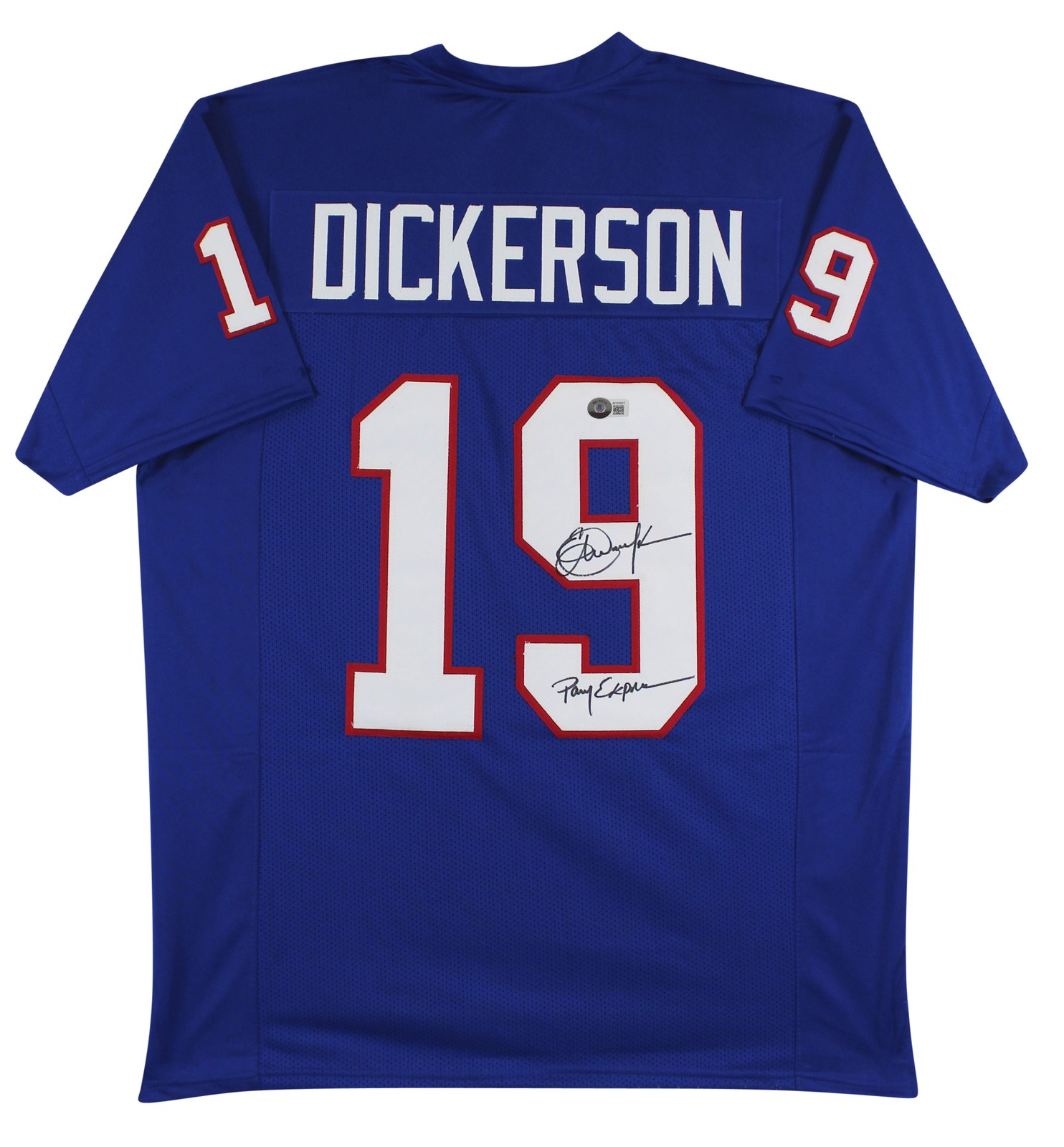 SMU Eric Dickerson Pony Express Authentic Signed Blue Jersey BAS ...