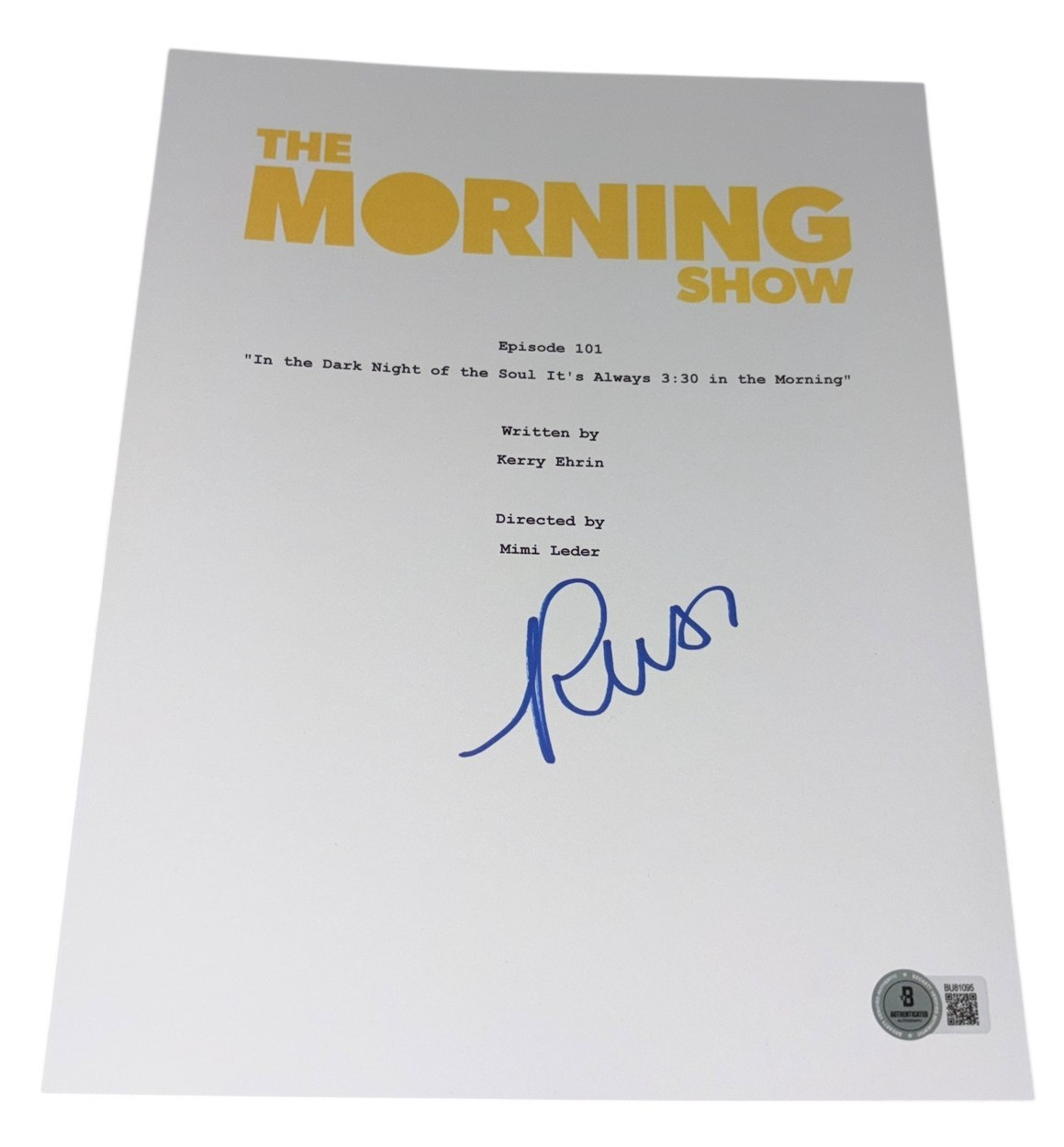 Reese Witherspoon Signed Autograph The Morning Show "Pilot" Full Script ...