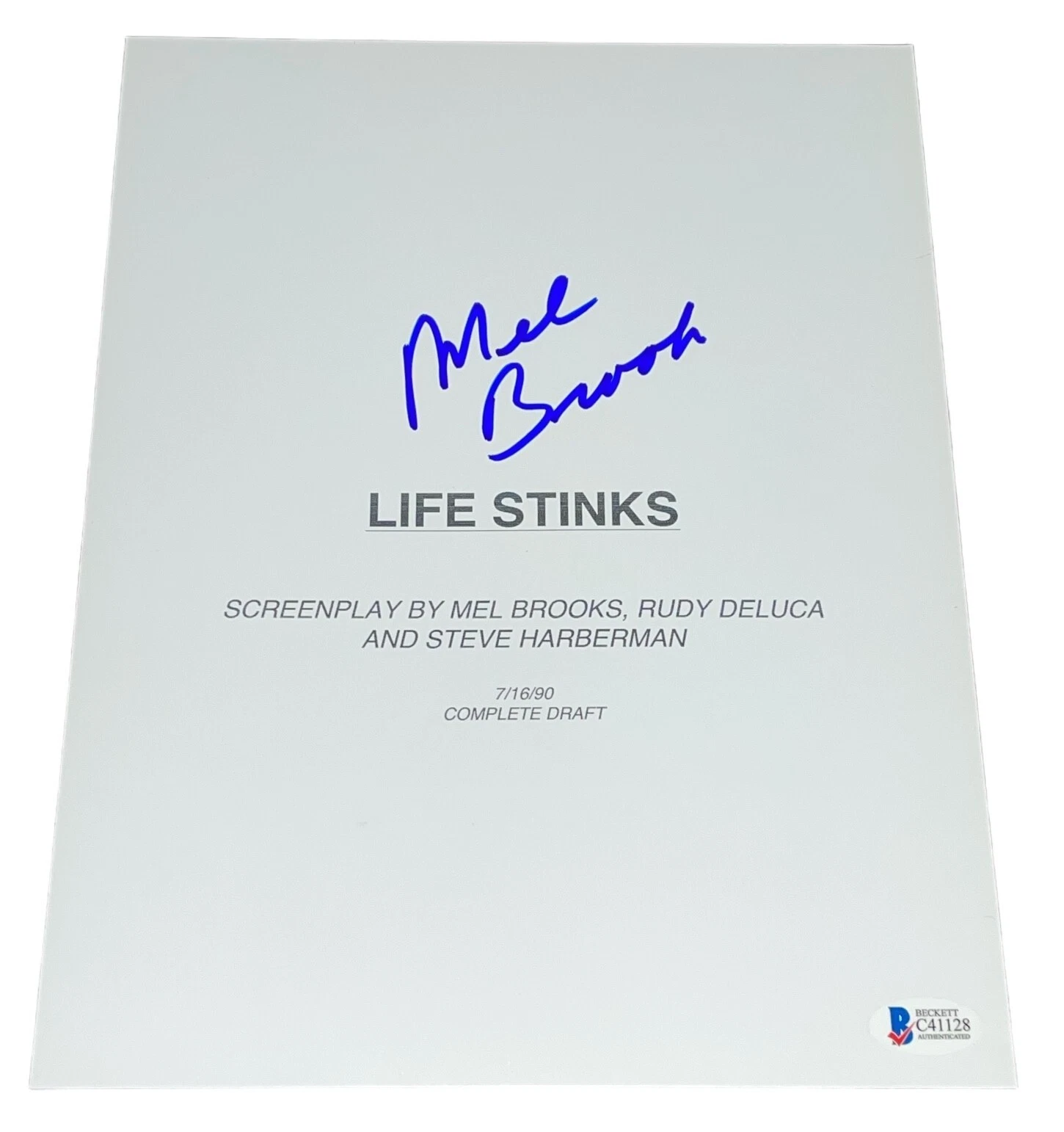 Mel Brooks Signed Autograph Life Stinks Full Movie Script Screenplay ...