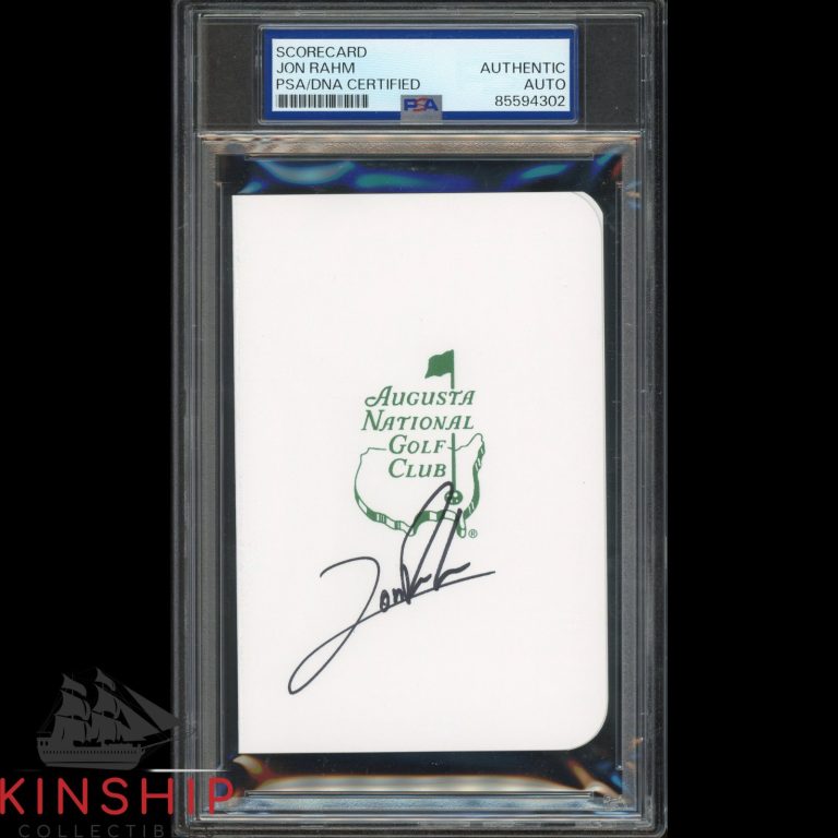 Jon Rahm signed Masters Scorecard PSA DNA Slab Augusta Golf LIV Auto ...