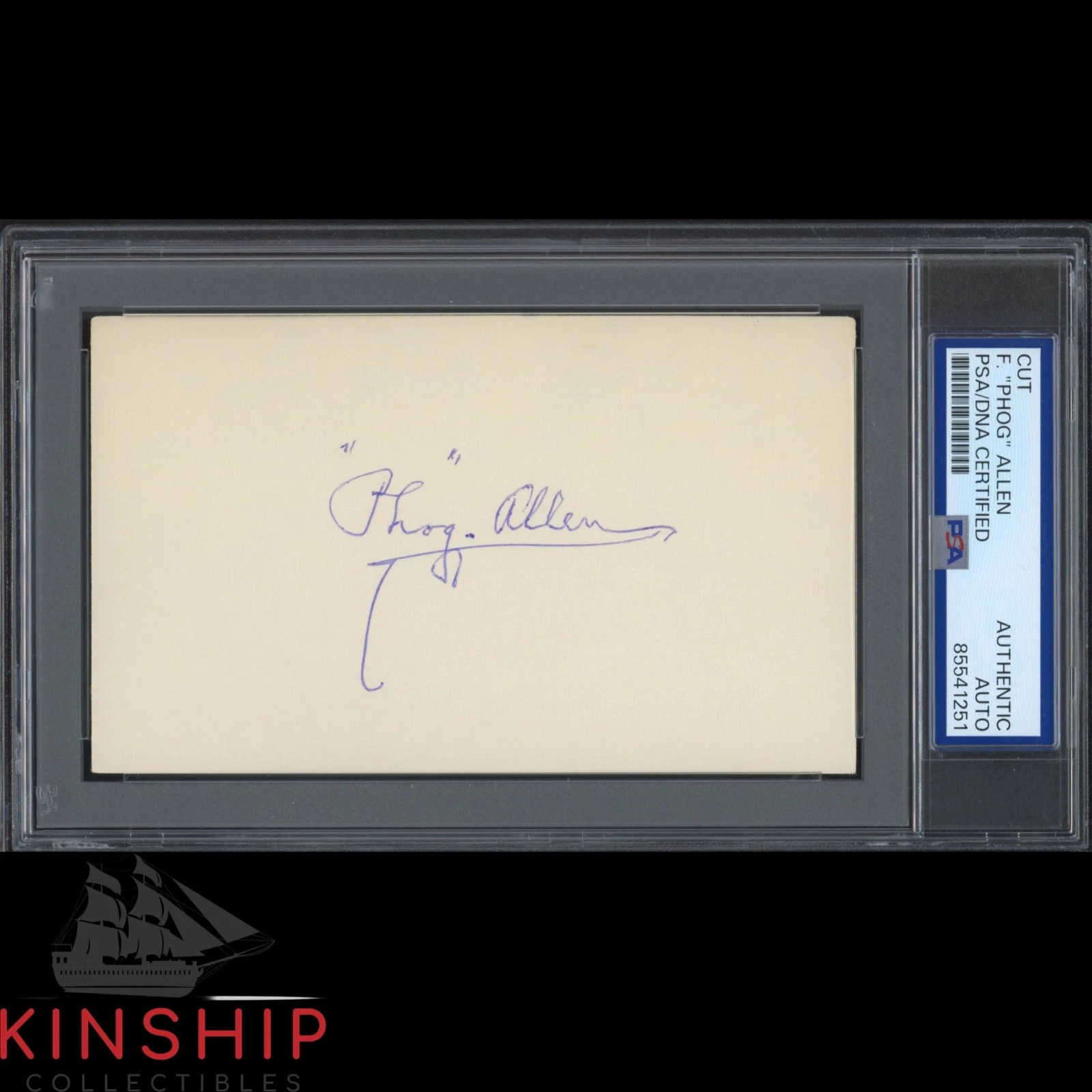 Forrest Phog Allen signed 3x5 Index Card PSA DNA Slab Basketball KU ...