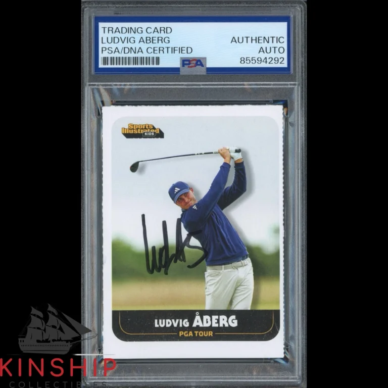Ludvig Aberg signed 2024 SI for Kids Rookie Card PSA DNA Slab Golf Auto ...