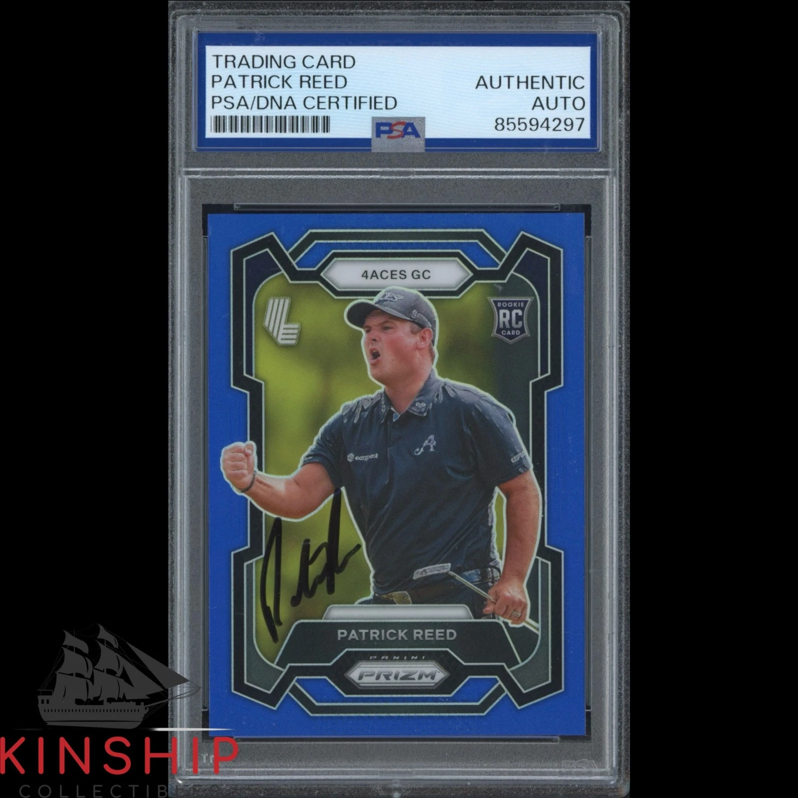 Patrick Reed signed 2024 Panini Prizm Rookie Card PSA DNA Slab Golf ...