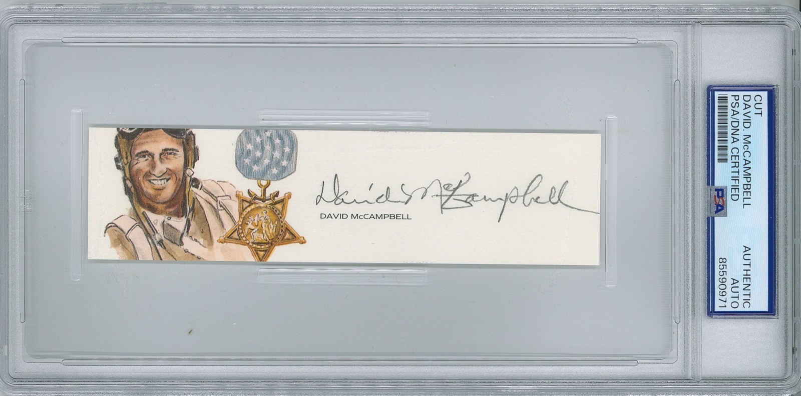 DAVID MCCAMPBELL SIGNED CUT SIGNATURE PSA DNA 85590971 (D) WWII ACE ...