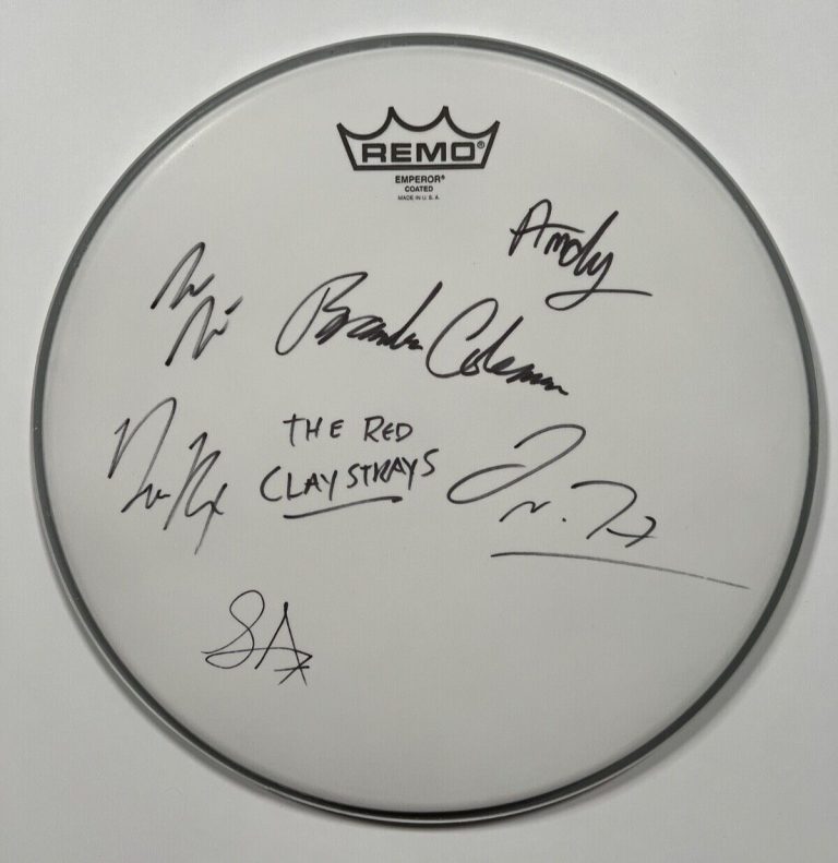 The Red Clay Strays ACOA Fully Signed Autograph Drum Head | Autographia