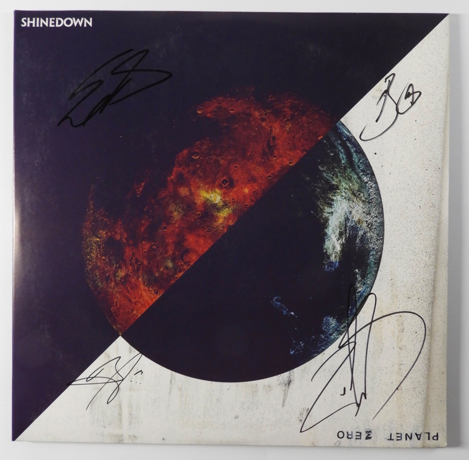 Shinedown Jsa Fully Signed Autograph Album Record Vinyl Planet Zero