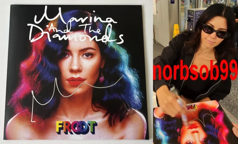 MARINA & THE DIAMONDS SIGNED AUTOGRAPH FROOT VINYL ALBUM RECORD LP w ...