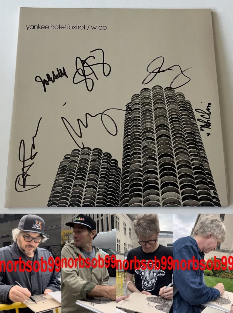 WILCO SIGNED AUTOGRAPH YANKEE HOTEL FOXTROT VINYL JEFF TWEEDY +5 w ...