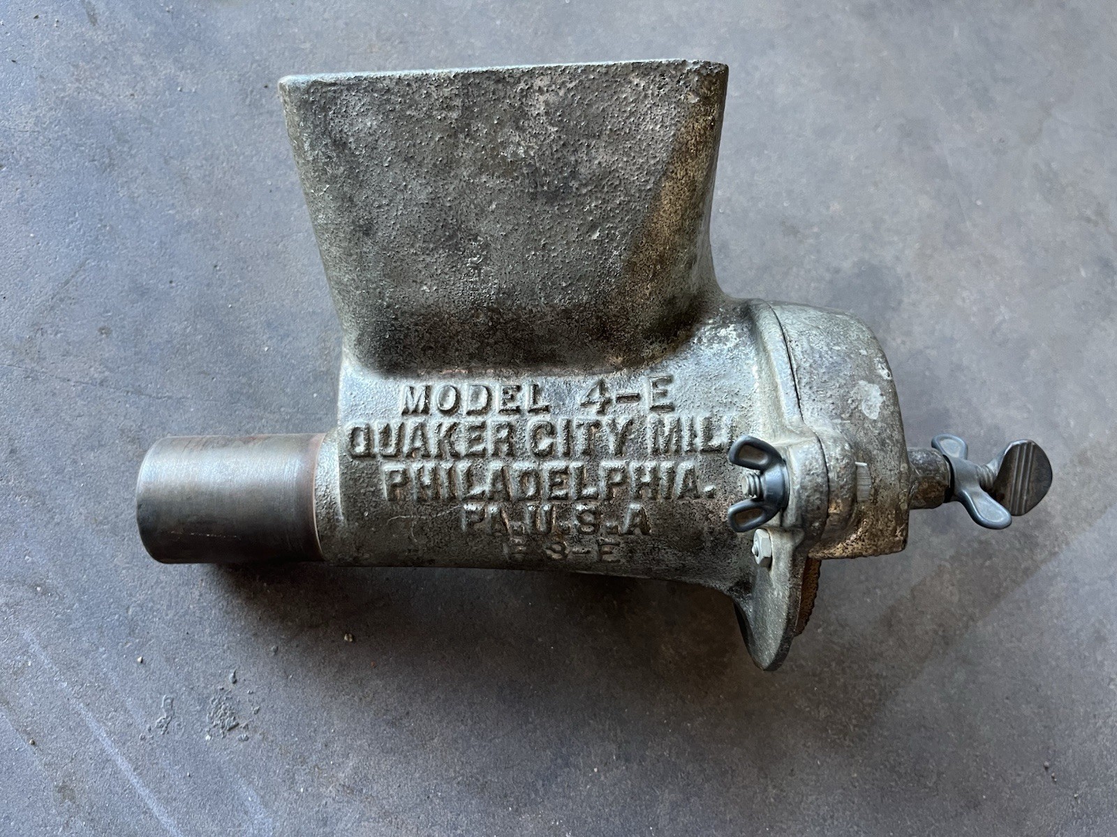 Quaker City Mill Model 4E 4-E Electric Grinder Attachment | Autographia