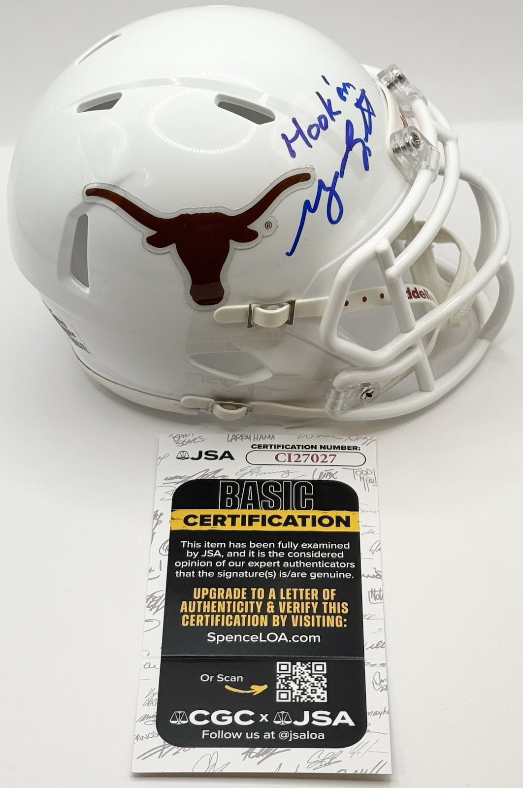 Major Applewhite Signed Autographed Texas Longhorns Mini Helmet JSA COA ...