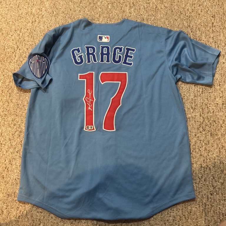 CHICAGO CUBS- MARK GRACE SIGNED AUTOGRAPH JERSEY BECKETT COA CITY ...