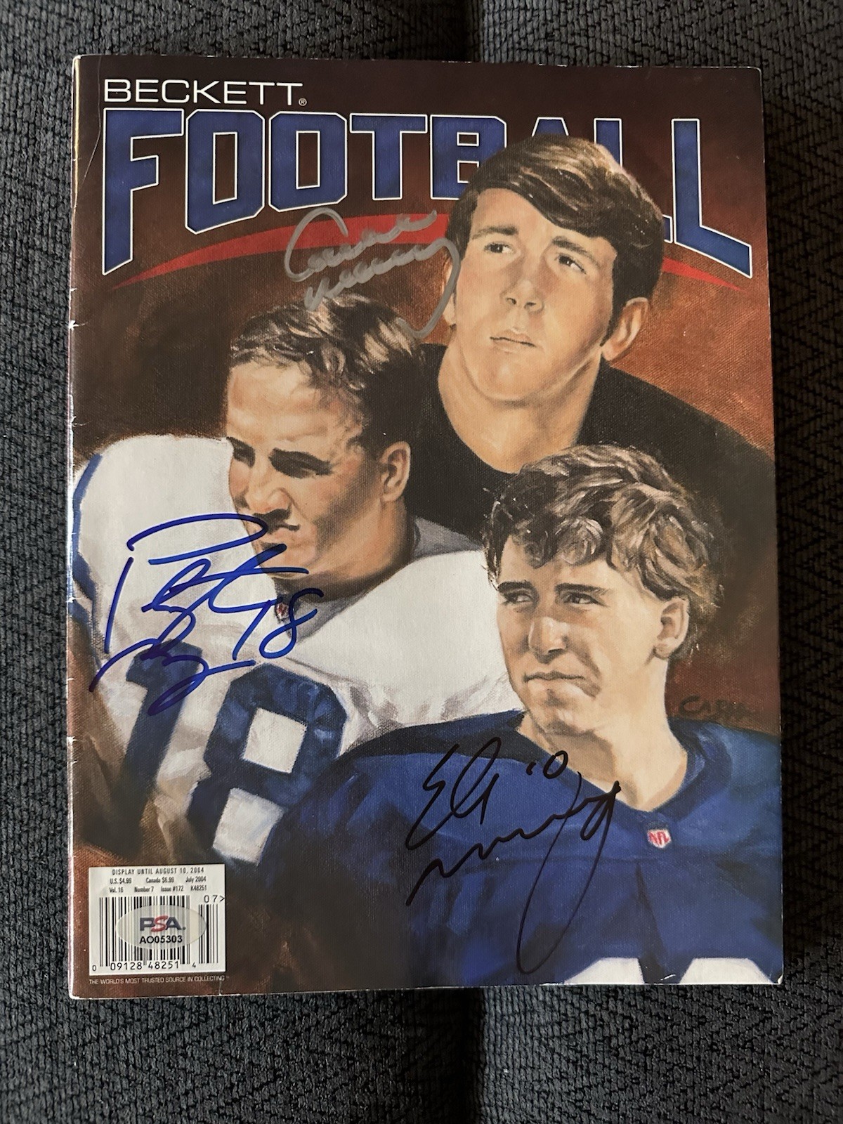 Archie Eli Peyton Manning Signed Beckett Magazine Authenticated PSA/DNA ...