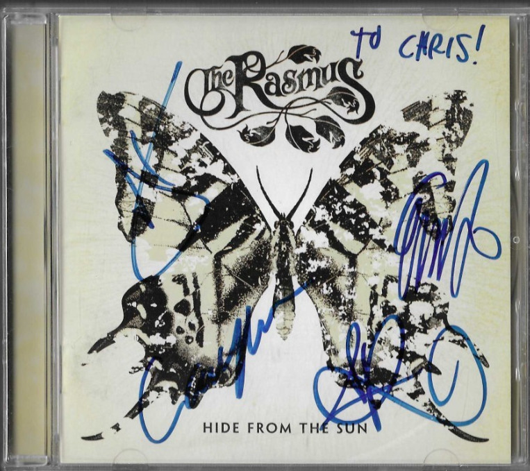 The Rasmus Finnish rock band REAL fully hand SIGNED Hide From The Sun ...