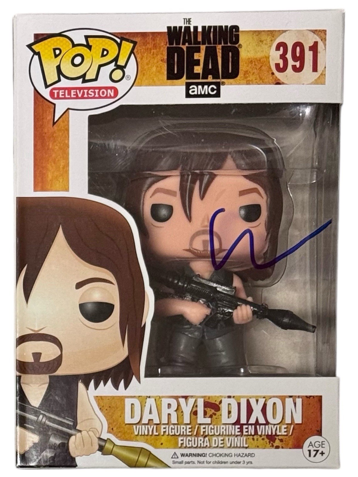 Norman Reedus The Walking Dead Daryl Dixon Signed Autograph Funko Pop ...