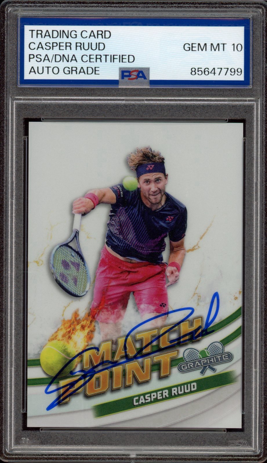 2024 Topps Graphite Casper Ruud Match Point SSP Case Hit PSA GEM MINT ...