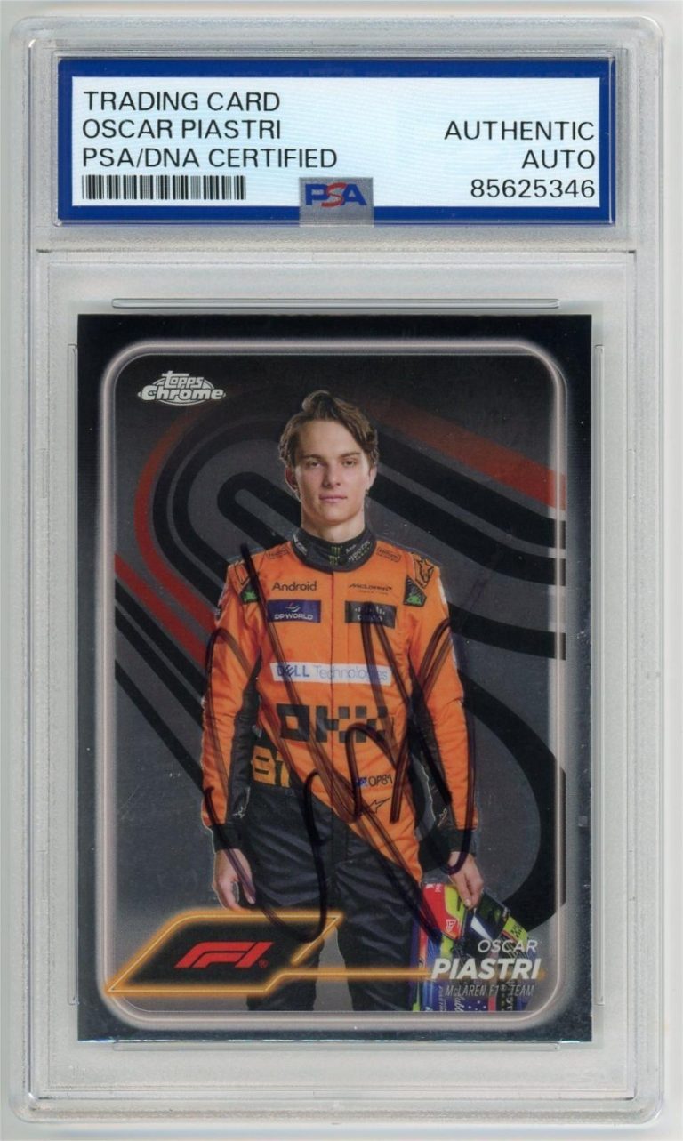 Oscar Piastri Signed 2024 Topps Chrome Formula 1 F1 Drivers #8 Auto PSA ...