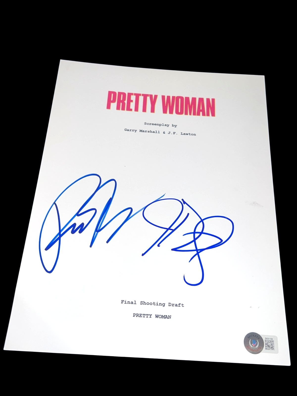 JULIA ROBERTS RICHARD GERE SIGNED AUTOGRAPH SCRIPT PRETTY WOMAN BECKETT ...