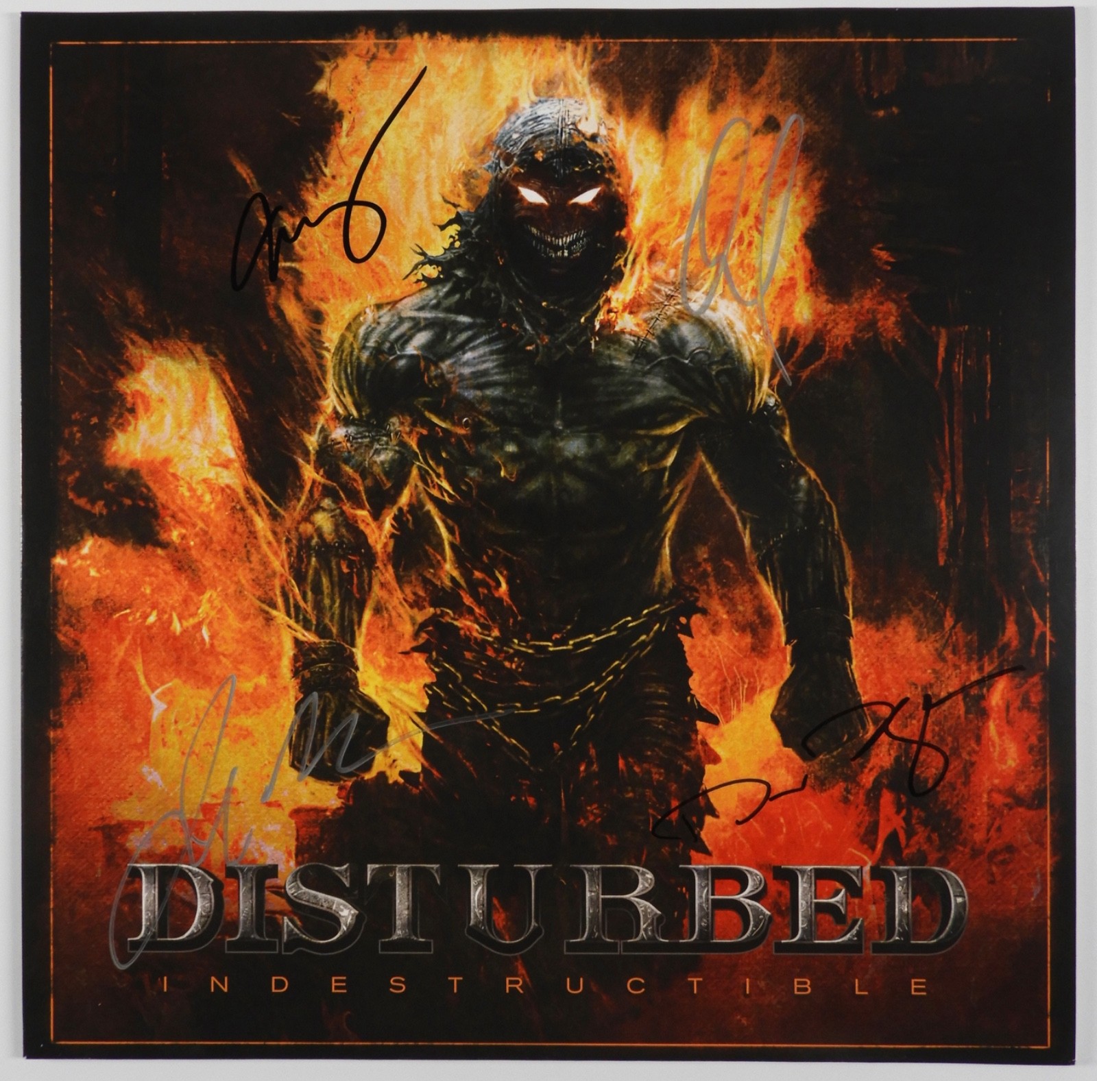 Disturbed JSA Fully Signed Autograph Record Album Vinyl Indestructible ...