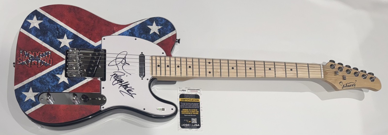 LYNYRD SKYNYRD SIGNED CUSTOM ELECTRIC GUITAR JOHNNY VAN ZANT MEDLOCKE ...