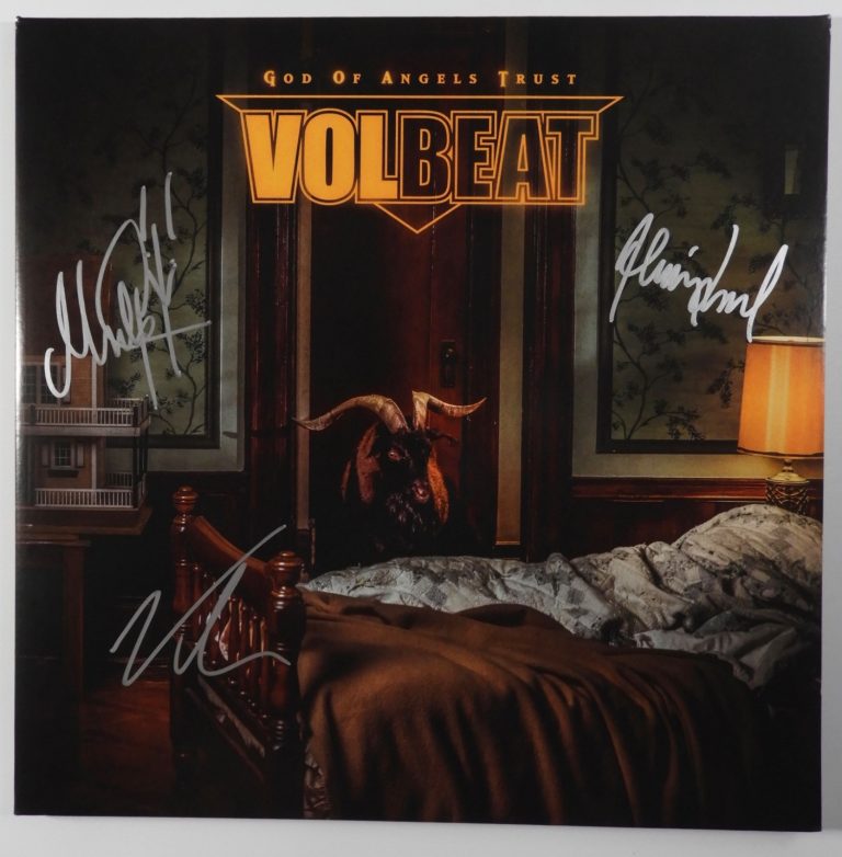 Volbeat JSA Signed Autograph Record Album Vinyl God Of Angels Trust ...