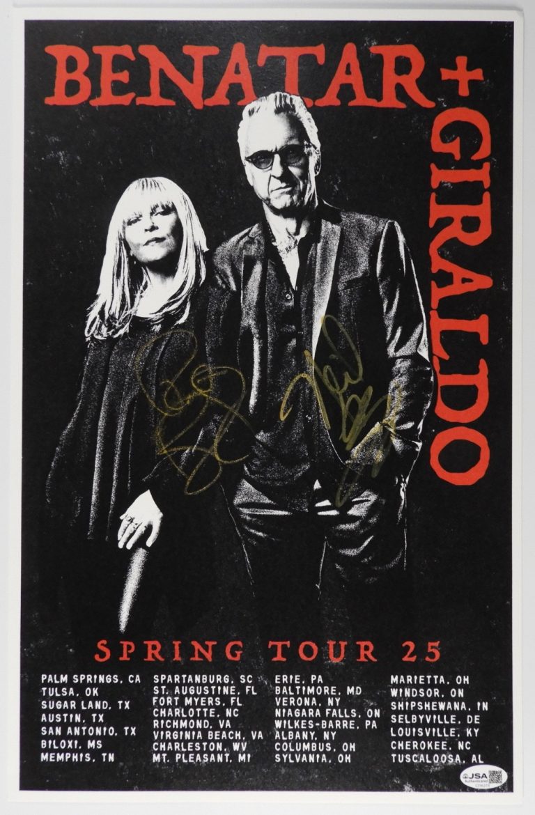 Pat Benatar Neil Giraldo JSA Signed Autograph Tour Lithograph | Autographia