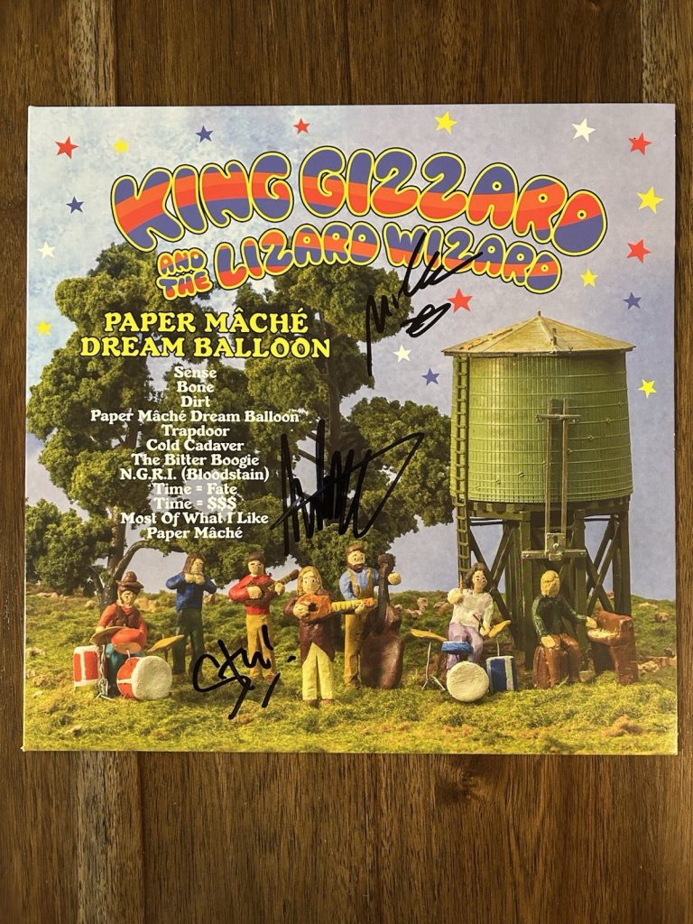 ‘King Gizzard & The Lizard Wizard’ Band Signed Paper Mache Dream Vinyl ...
