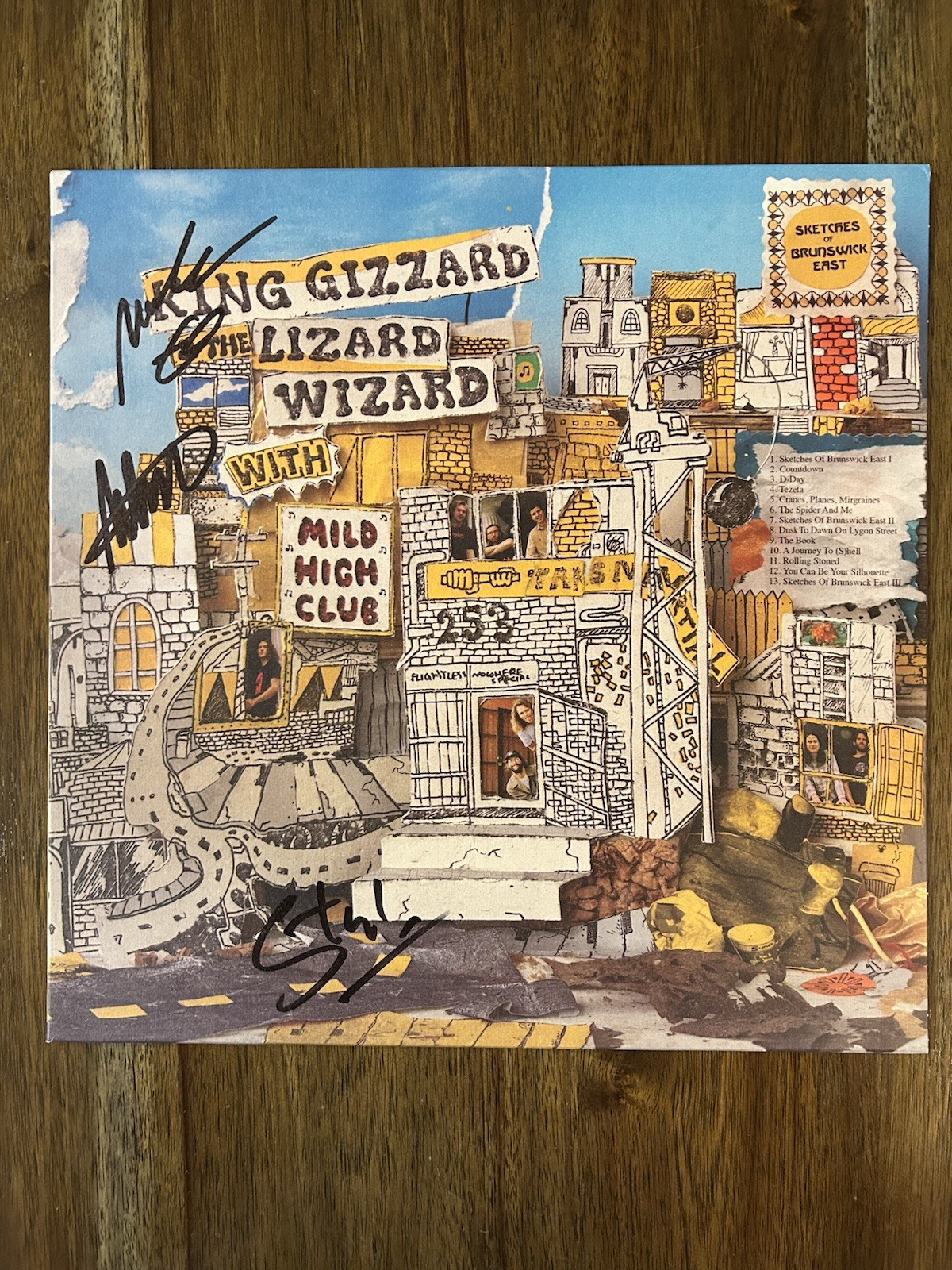 ‘King Gizzard & The Lizard Wizard’ Band Signed Sketches Of Brunswick ...