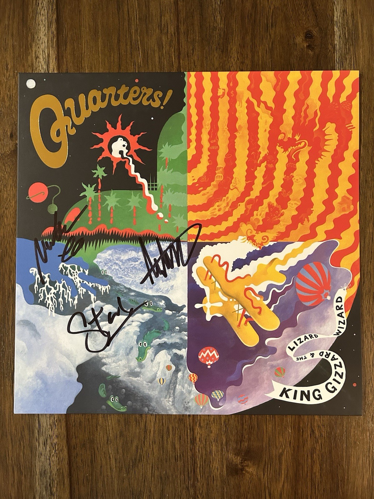‘King Gizzard & The Lizard Wizard’ Band Signed ‘Quarters!’ Vinyl Album ...