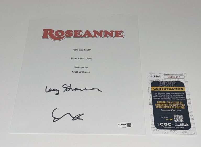 LECY GORANSON SARA GILBERT SIGNED ROSEANNE PILOT EPISODE SCRIPT JSA COA | Autographia