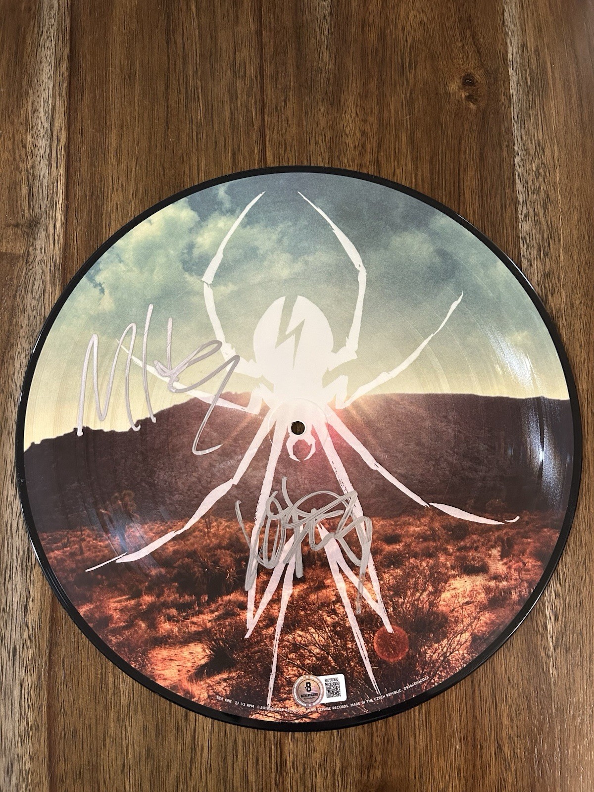 Frank Iero & Mikey Way Signed ‘My Chemical Romance’ Vinyl Picture Disk ...
