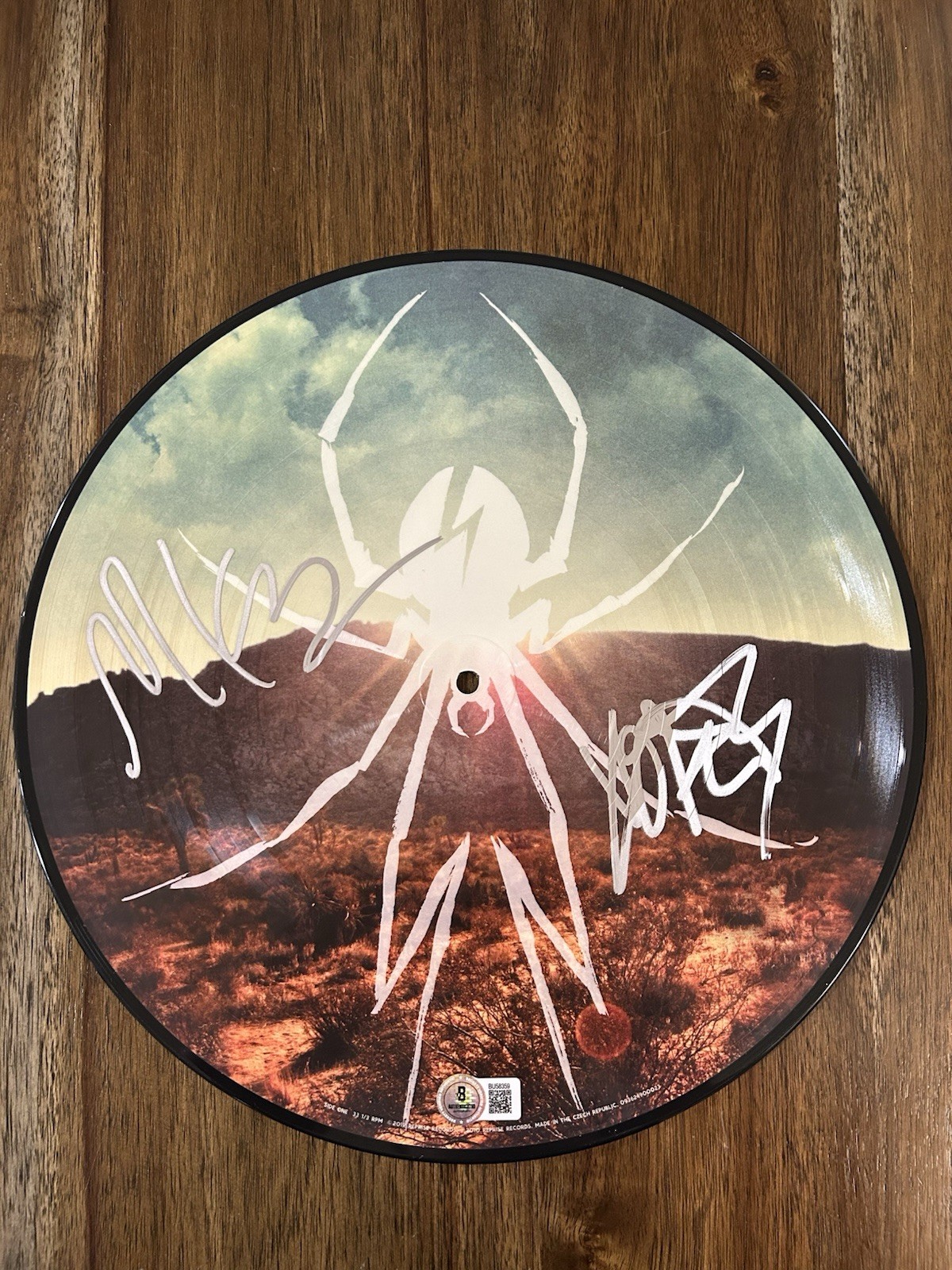 Frank Iero & Mikey Way Signed ‘My Chemical Romance’ Vinyl Picture Disk ...