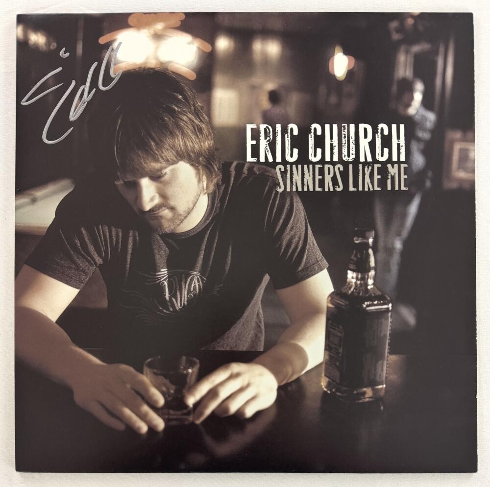 Eric Church Signed Autograph Album Vinyl Record - Sinners Like Me w ...