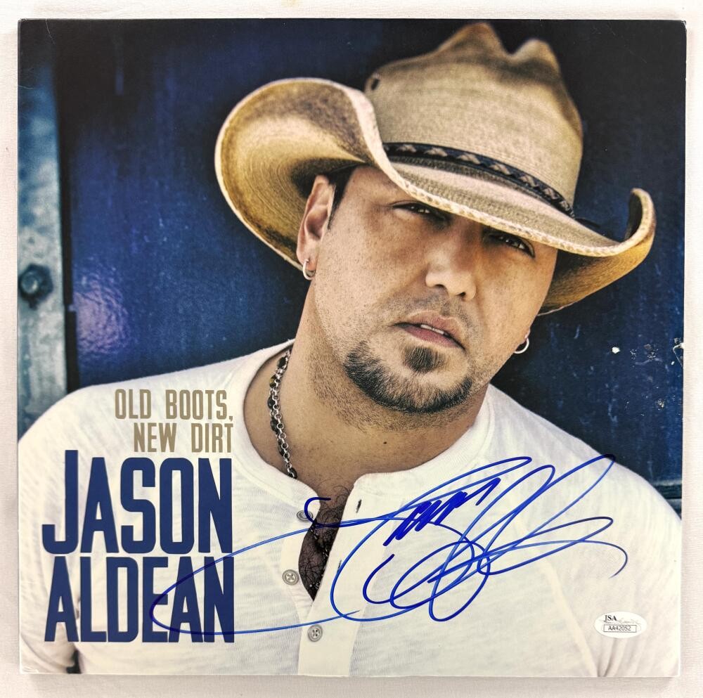 Jason Aldean Signed Autograph Album Vinyl Record - Old Boots, New Dirt ...