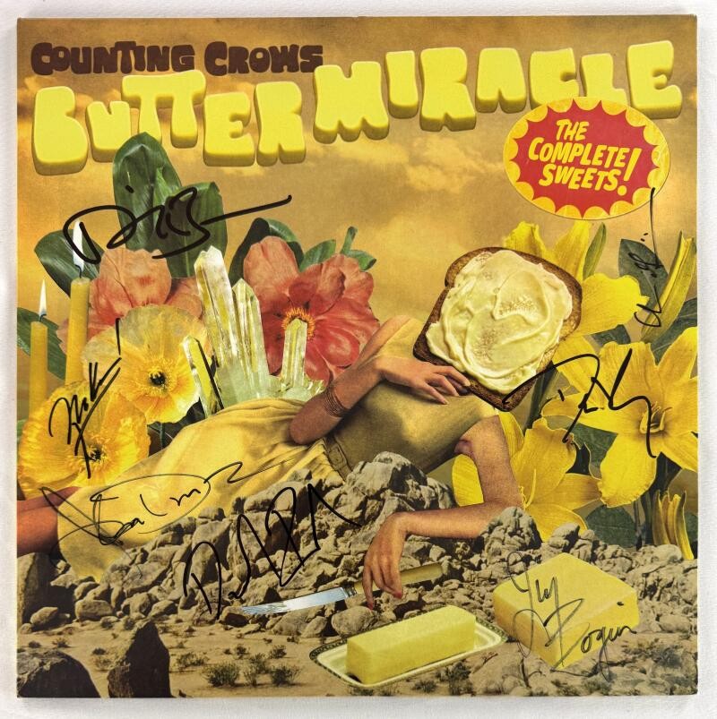 Counting Crows Full Band x7 Signed Autograph Album Vinyl Record LP ...