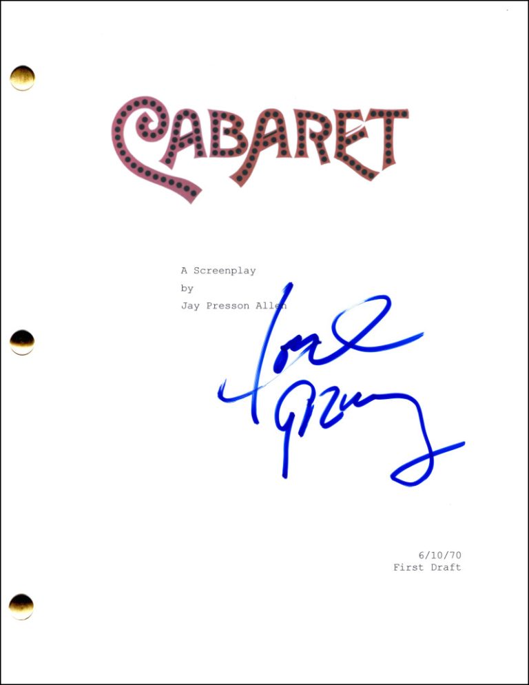 Joel Grey Signed Autograph Bob Fosse Cabaret Full Movie Script ...