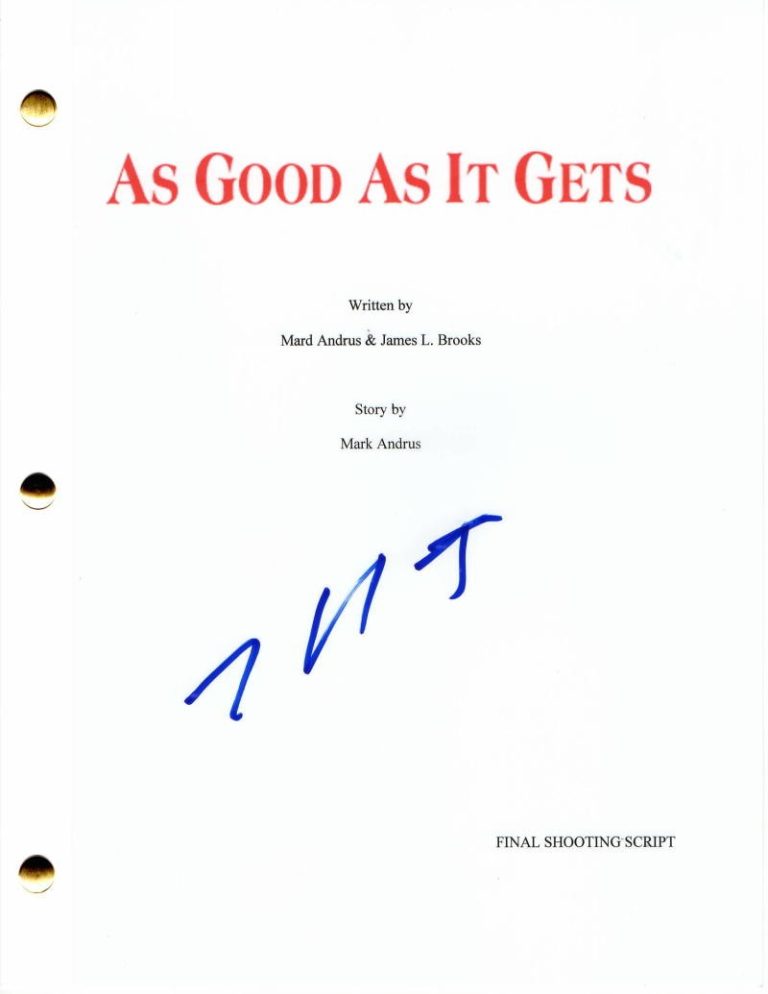 HELEN HUNT SIGNED AUTOGRAPH - AS GOOD AS IT GETS MOVIE SCRIPT - JACK ...