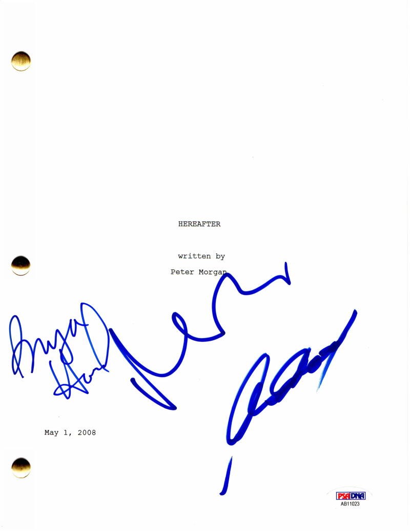 CLINT EASTWOOD, MATT DAMON + 1 CAST SIGNED AUTOGRAPH - HEARAFTER MOVIE ...