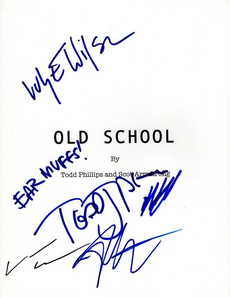 VINCE VAUGHN, TODD PHILLIPS +CAST (X5) SIGNED AUTOGRAPH -OLD SCHOOL ...