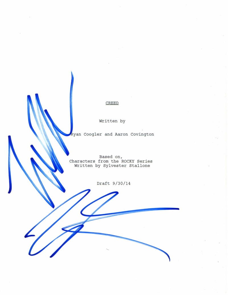 MICHAEL B JORDAN, TESSA THOMPSON CAST SIGNED AUTOGRAPH CREED FULL MOVIE ...