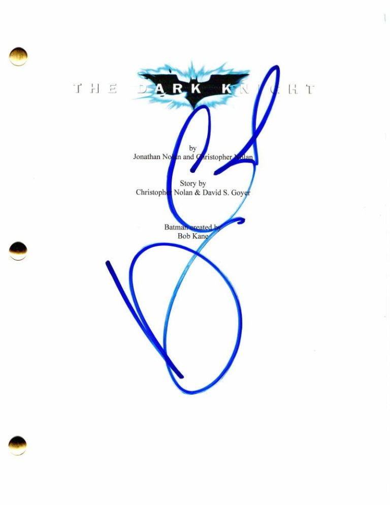 MAGGIE GYLLENHAAL SIGNED AUTOGRAPH - THE DARK KNIGHT MOVIE SCRIPT ...