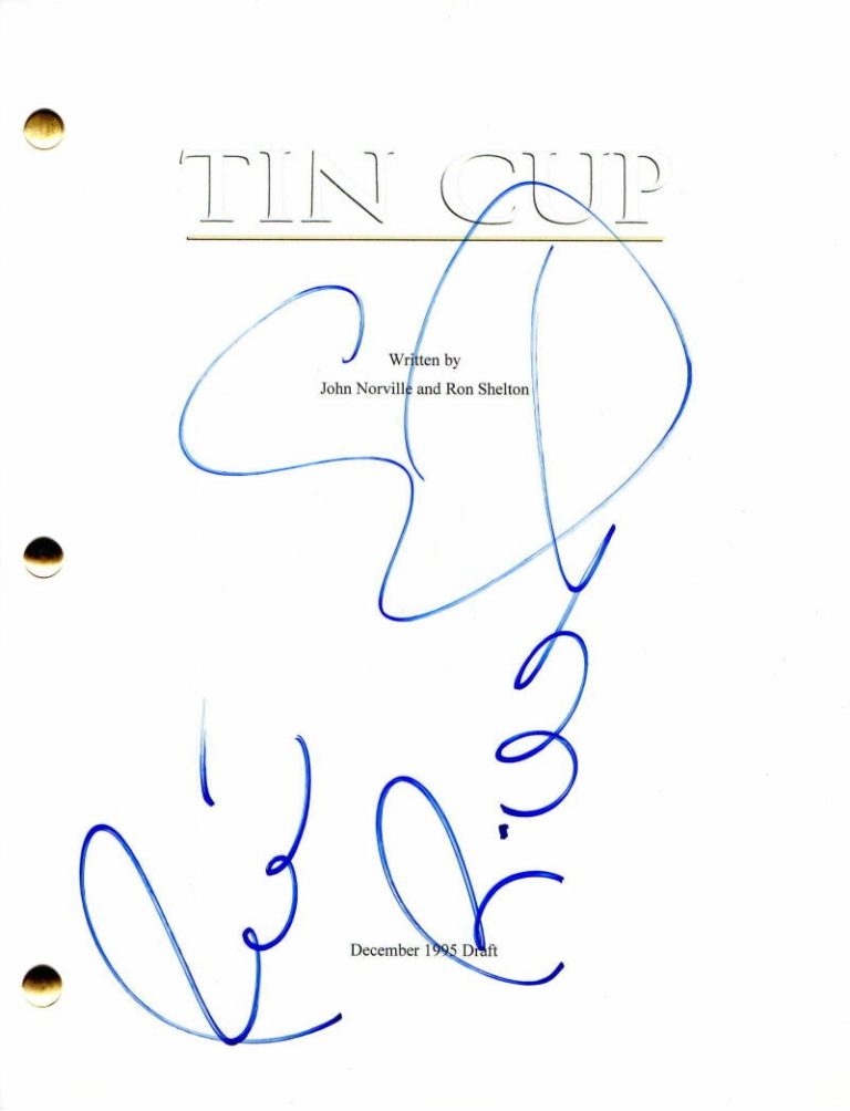 RENE RUSSO SIGNED AUTOGRAPH - TIN CUP FULL MOVIE SCRIPT - KEVIN COSTNER ...
